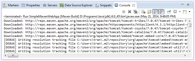 Run Maven Java Web Application in Tomcat Maven Plugin | o7planning.org Run Maven Java Web Application in Tomcat Maven Plugin | o7planning.org