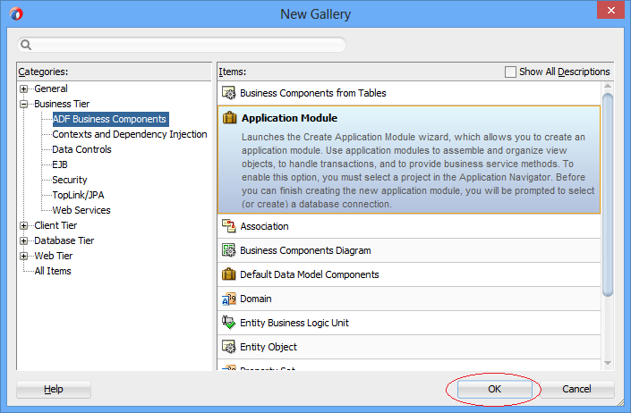 Steps To Create A Adf Fusion Web Application Using Adf Business Components 0938