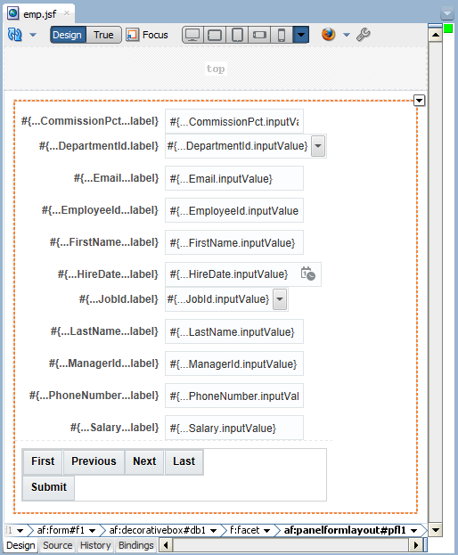 Create Update And Delele Data Using Adf Form In Adf Bc 7263