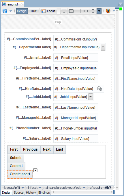 Create Update And Delele Data Using Adf Form In Adf Bc