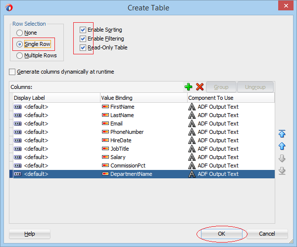 Create A Search Page In Adf Bc Using Parameter Form And Display On Adf Table