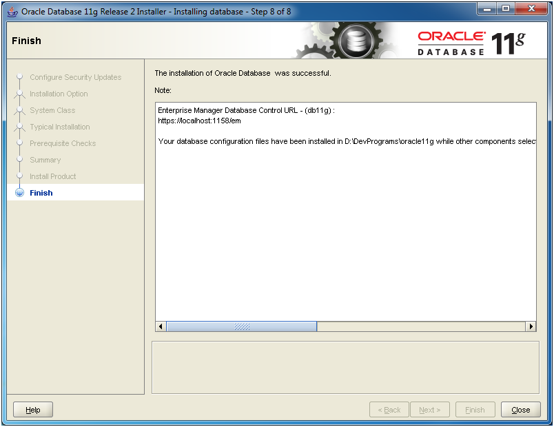 Installation Et Configuration D Oracle Database 11g