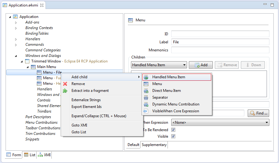 Руководство Eclipse Rcp 4 для начинающих E4 Workbench Application
